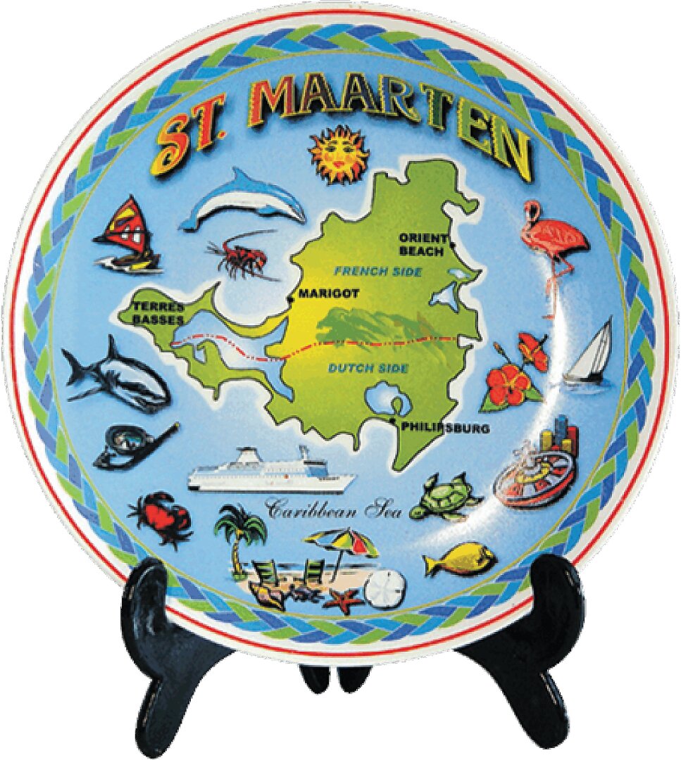 Miami Souvenirs: ST. MAARTEN MAP PLT
