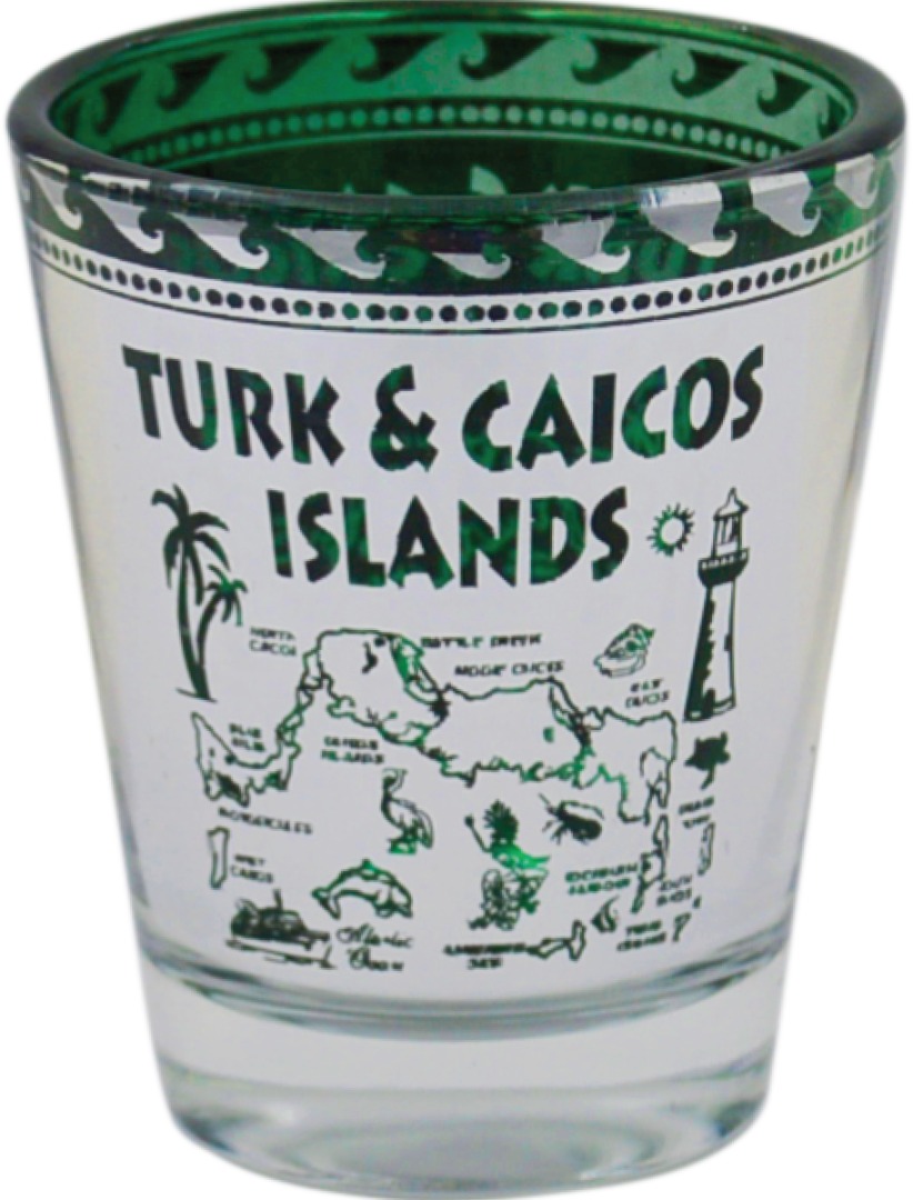 Miami Souvenirs: TURKS AND CAICOS MAP MIRROR SH