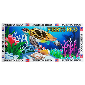 Miami Souvenirs: PUERTO RICO TURTLE FOIL MAGNET