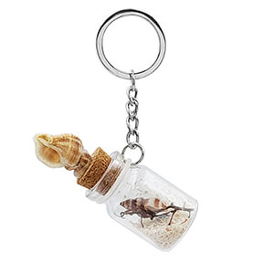 Miami Souvenirs: SHELL/SAND/JAR KEYCHAIN