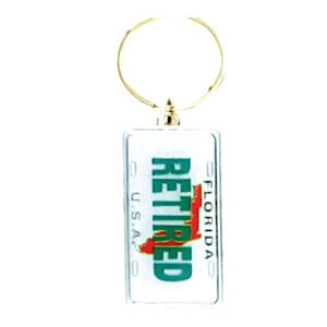Miami Souvenirs: FLORIDA LICENSE PLATE KEY CHAI