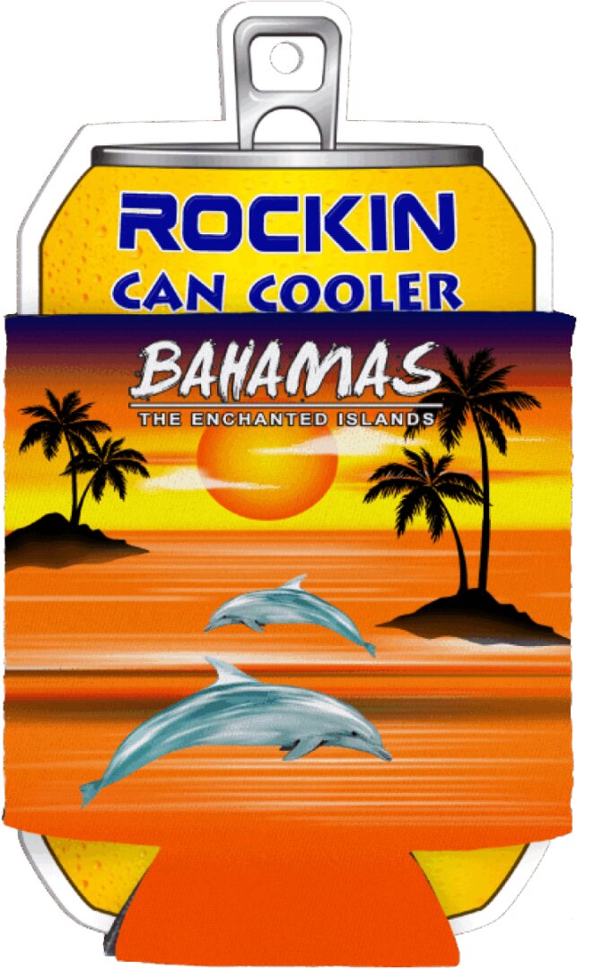 Miami Souvenirs: BAHAMAS MULTICOLOR DOLPHIN CAN