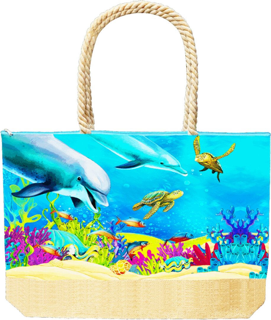 Miami Souvenirs: DOLPHIN MESH BAG