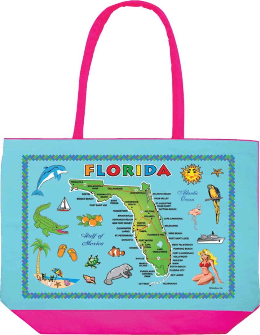 Miami Souvenirs: FLORIDA MAP SOUVENIR BAG