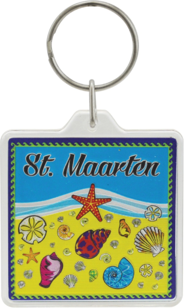 Miami Souvenirs: ST MAARTEN SHELLS ACRYLIC FOIL